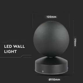 LED Venkovní nástěnné svítidlo LED/7W/230V 4000K IP65 černá