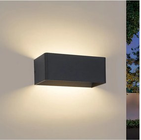 Brilagi - LED Venkovní nástěnné svítidlo DONNANI LED/7W/230V 20 cm černá IP44