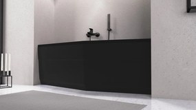 Polysan TIGRA R 170 x 80 x 46 cm asymetrická vana pravá černá mat 90611.21