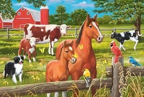 SCHMIDT Puzzle Zvířata na farmě / 3x48 dílků / 26,3 x 17,8 cm