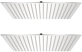 Dešťové sprchové hlavice 2 ks 50 x 50 cm nerezová ocel 275943