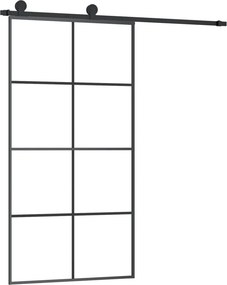 Posuvné dveře s kováním 102,5 x 205 cm ESG sklo a hliník 3152143