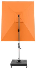 Doppler myZone 220 x 300 cm LED - výkyvný zahradní slunečník s boční tyčí oranžová