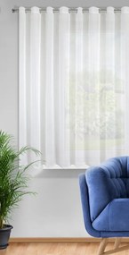 ZÁCLONA NA KROUŽCÍCH LUCY 350X150 CM BÍLÁ