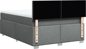 Box spring postel s matrací tmavě šedá 160x200 cm textil 3285933