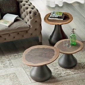 konferenční stolek Rio graphit/ořech, Cattelan Italia - Výška 50 cm