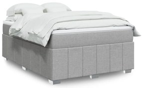 Box spring postel s matrací světle šedá 140 x 190 cm textil 3285470