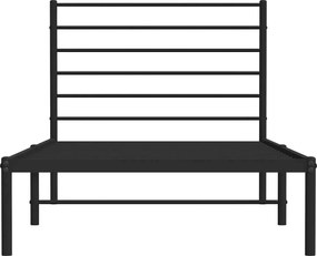 vidaXL Kovový rám postele s čelem 100 x 200 cm [352314] Barva: Černá