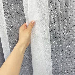 Žakárová záclona bílá metráž Ervi L004