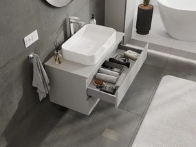 Mexen Orio, koupelnová skříňka 90 cm, 2 zásuvky, šedá matná, 91A10-09047-2-BFF62