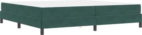 Postel s boxspringem s matrací Tmavě zelená 200 x 210 cm textil 3398764