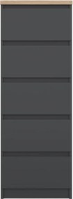 Tmavě šedá komoda 40x111x50 cm Naia – Tvilum
