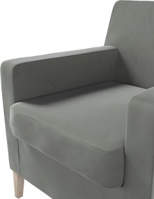 Potah na křeslo IKEA Karlstad barva šedá látka lesklé, sametová