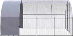 Venkovní klec pro kuřata 3 x 4 x 2 m pozinkovaná ocel 3095473