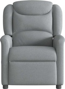 Elektrické polohovací křeslo světle šedé textil 3303174
