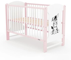 Dětská postýlka New Baby ELSA standard Zebra bílo-růžová Barva: Růžová
