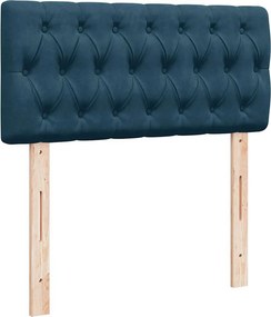 Box spring postel s matrací modrá 90 x 200 cm samet 3287648