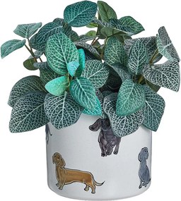 DOG LOVER Květináč jezevčík 18 cm - béžová