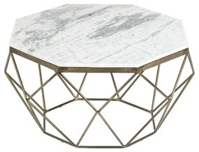 Konferenční stolek Diamond s mramorem bílý
