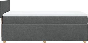 Box spring postel s matrací tmavě šedá 100 x 200 cm textil 3286585