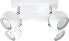Stropní bodové svítidlo SOLLUX Oculare 4 GU10 4x40W bez zdroje SL.0440 bílá