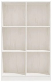Knihovna bílá 70 x 33 x 110 cm masivní borovice - Default Title