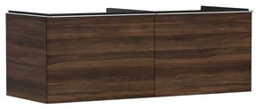Hansgrohe Xelu Q - Umyvadlová skříňka, 50x136x55 cm, 2 zásuvky, tmavý ořech/chrom 54069000