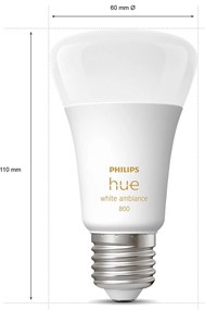 Philips Hue White Ambiance E27 žárovka 8W 1100lm