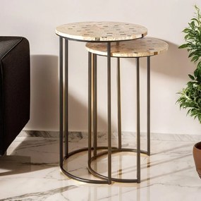 Kulaté odkládací stolky v sadě 2 ks ø 38 cm Halle – Premier Housewares