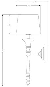 Zuma Line RLB94875-1 - Nástěnná lampa CLOE 1xE27/60W/230V černá/lesklý chrom
