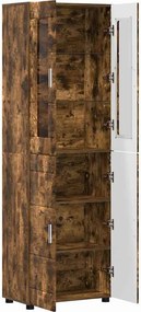 Vysoký bufet FLORIN 60 x 35 x 182 cm Kouřový dub 3397919