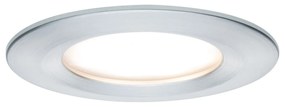 Paulmann 93461 LED Coin Nova round, kulatá bodovka v úpravě kartáčovaný hliník, 1x6,5W LED 2700K, prům.7,8cm, IP44