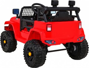 Ramiz Autíčko Jeep Dark Night na baterie pro děti červené + pomalý start + EVA kola + LED audio