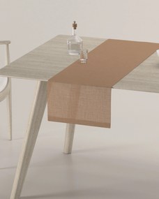 Stolní běhoun barva hnědá látka pletený vzor