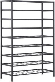 HOMCOM Stojan na víno s kapacitou 54 lahví 63D x 25Š x 91V cm černý kov | Aosom