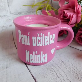 Svícen hrníček pro paní učitelku barvy na výběr