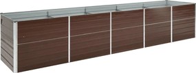 vidaXL Vyvýšený záhon pozinkovaná ocel 400 x 80 x 77 cm [47062] Barva: Hnědá