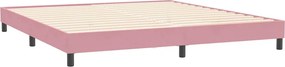 Postel Box Spring bez matrace růžová 200x220 cm samet 3315896
