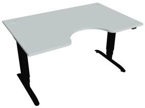 Hobis Motion Elektr. nastavitelný stůl 140x90 - HOBIS ERGO MOTION MSE 3 1400 Dekor stolové desky: šedá, Barva kovové podnože: černá