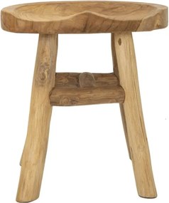 Stolička Teak 42 cm z masivu hnědá