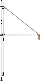 Ručně zatahovací markýza 100 cm oranžovo-bílé pruhy 145831