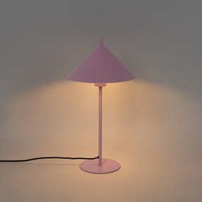 Designová stolní lampa růžová - Triangolo
