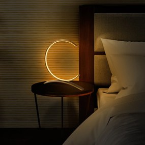 Stolní lampa Moon s LED osvětlením zlatá