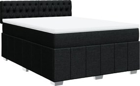 Box spring postel s matrací černá 160x200 cm textil 3287128