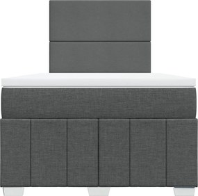 Box spring postel s matrací tmavě šedá 120x200 cm textil 3293929