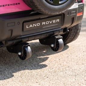 AIYAPLAY elektrické SUV pro děti Land Rover Defender 12 V dálkové ovládání Zavěšení Plynulý start 2,7–4,5 km/h Růžová