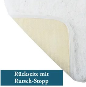 MSV MICROFIBER bílá / Koupelnová předložka / 50 x 70 cm / polyester /