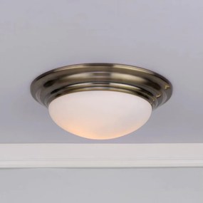 Där Lighting BAR5275 - Koupel strop svít BARCLAY 1xE27/60W/230V pr. 31 cm mosaz