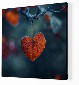 Obraz na plátně - Srdce, konec podzimu FeelHappy.cz Velikost obrazu: 100 x 100 cm