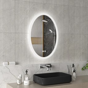 Erga Paola, oválné LED zrcadlo 50x70cm, 1725 lm, 3 barvy světla, přední a zadní osvětlení, ERG-V01-302-5070-00